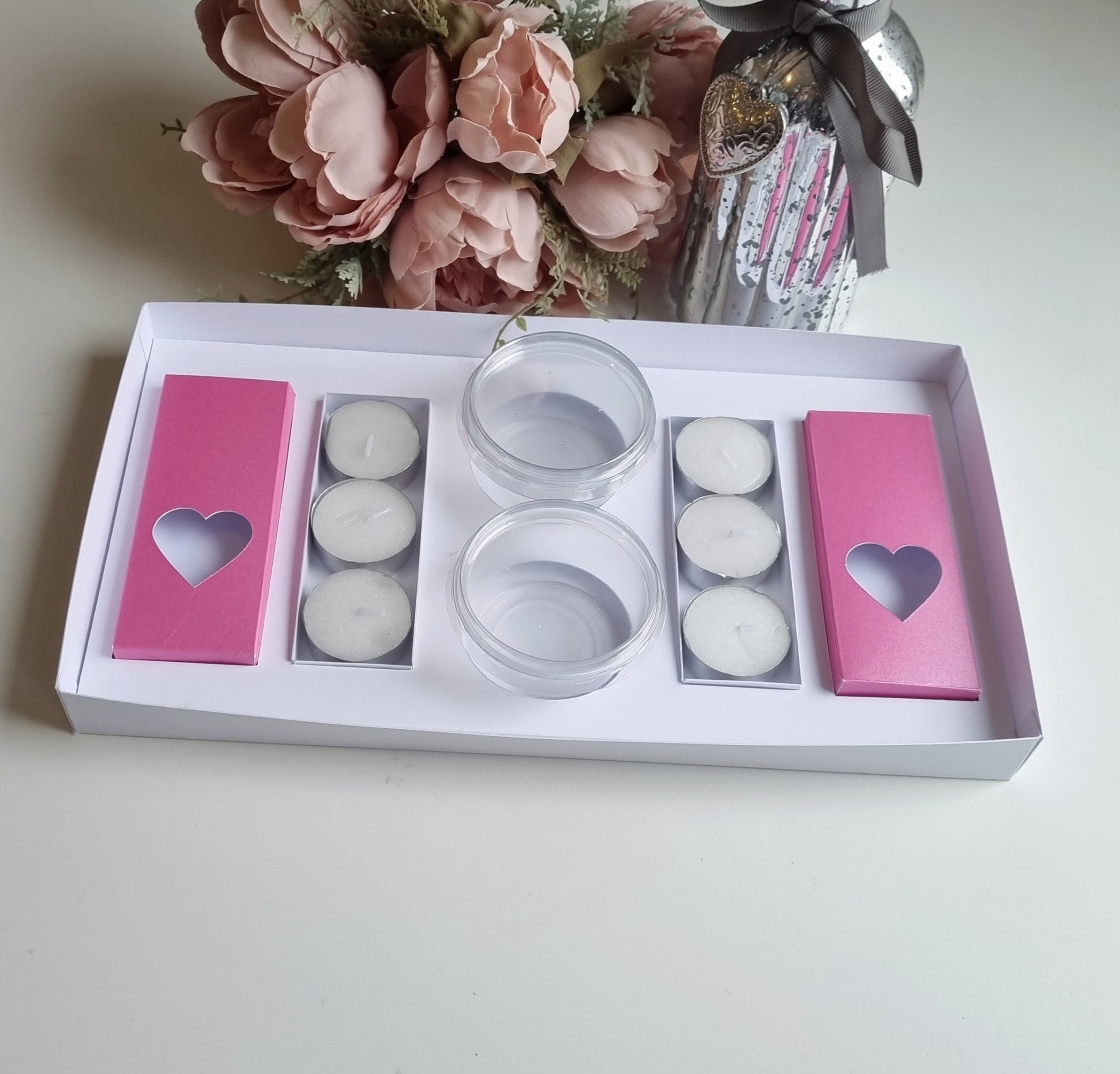 Gift box for 2 x snap bars, 2 x 2oz delipots and 6 tealights | The Box Lady
